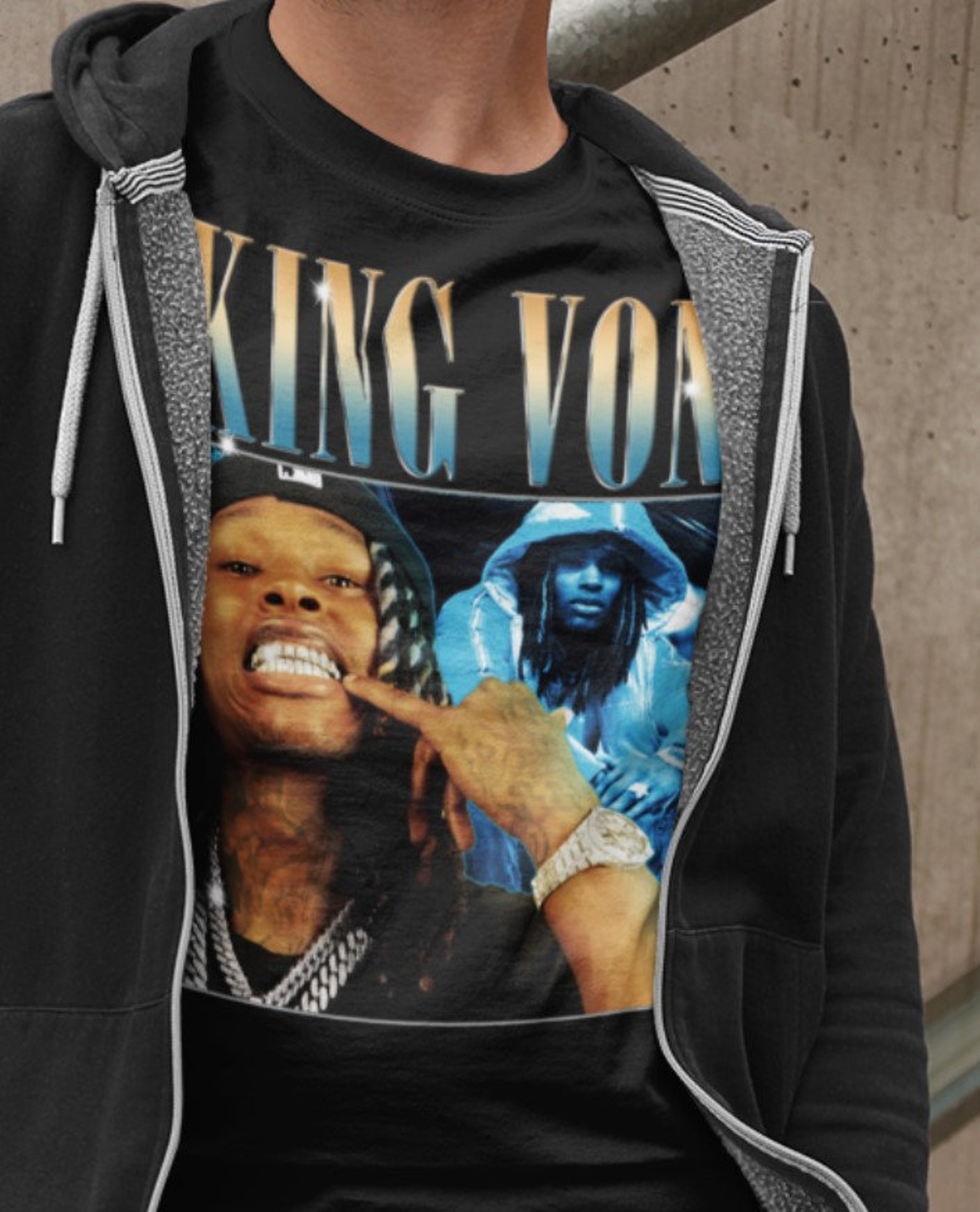 KING VON Rap Hip Hop 90s Retro Vintage T Shirt | Etsy