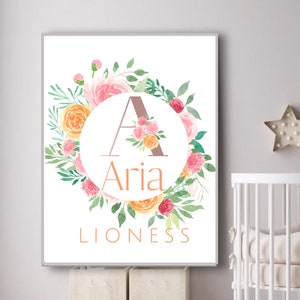 Aria Name Meaning Print Baby Name Definition Nursery Room | Etsy