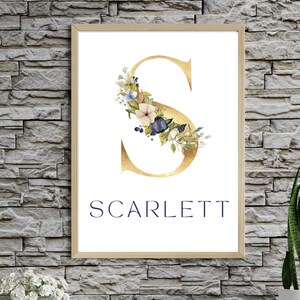Scarlett Name Meaning Nursery Wall Decor Baby Name Wall Art Custom Baby ...