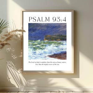 Psalm 93:4 Christian Wall Art Bible Verse Wall Decor Faith Based ...