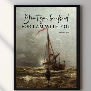 Isaiah 41:10 Do Not Fear for I AM With You Bible Verse Wall Art Print ...