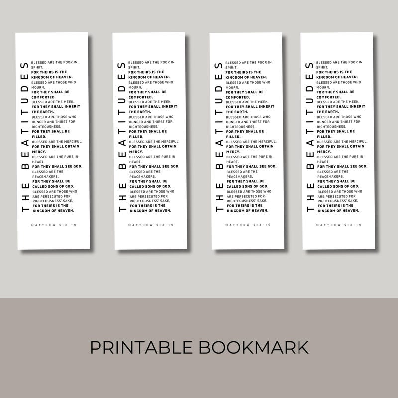 Beatitudes Bookmark - Etsy