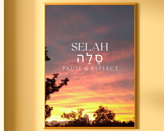 SELAH Wall Art Printable Selah Psalms Wall Art Modern Home | Etsy Australia