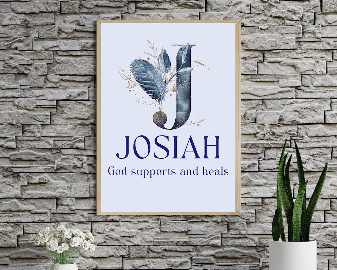 Josiah Name Decor, Modern Baby Room Art, CUSTOMIZABLE Boys Name Meaning ...