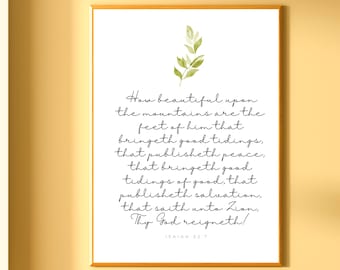 Beautiful Feet Verse - Etsy