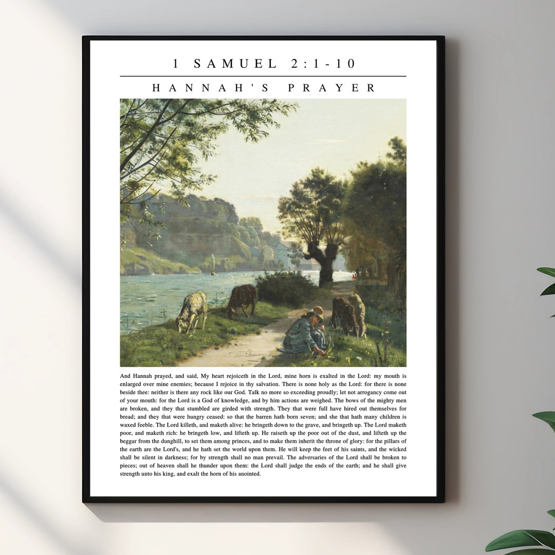 Hannah's Prayer Scripture Wall Art, Scripture Art Digital Download, 1 ...