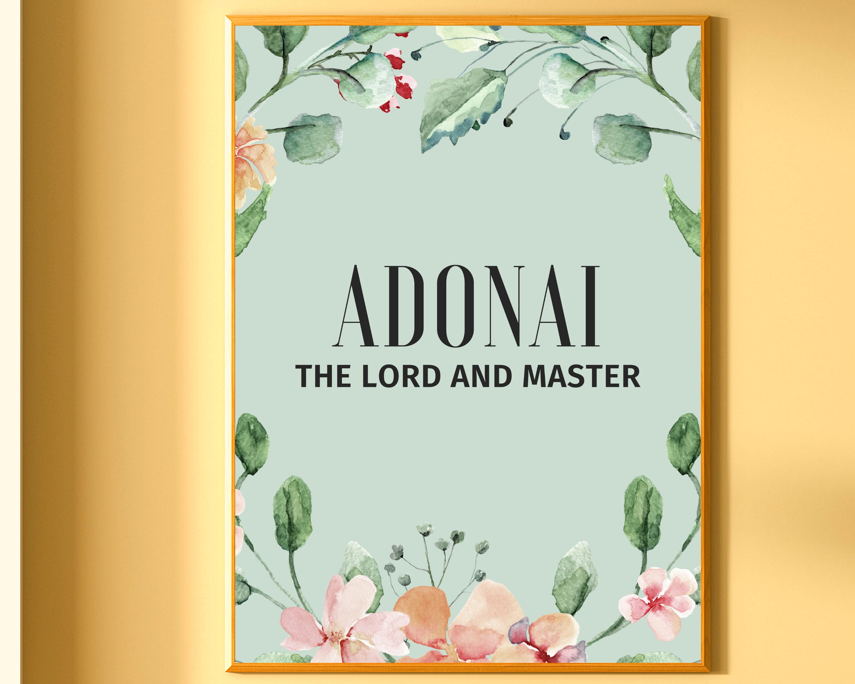 Adonai Name of God Wall Art Printable Hebrew Name of God - Etsy UK