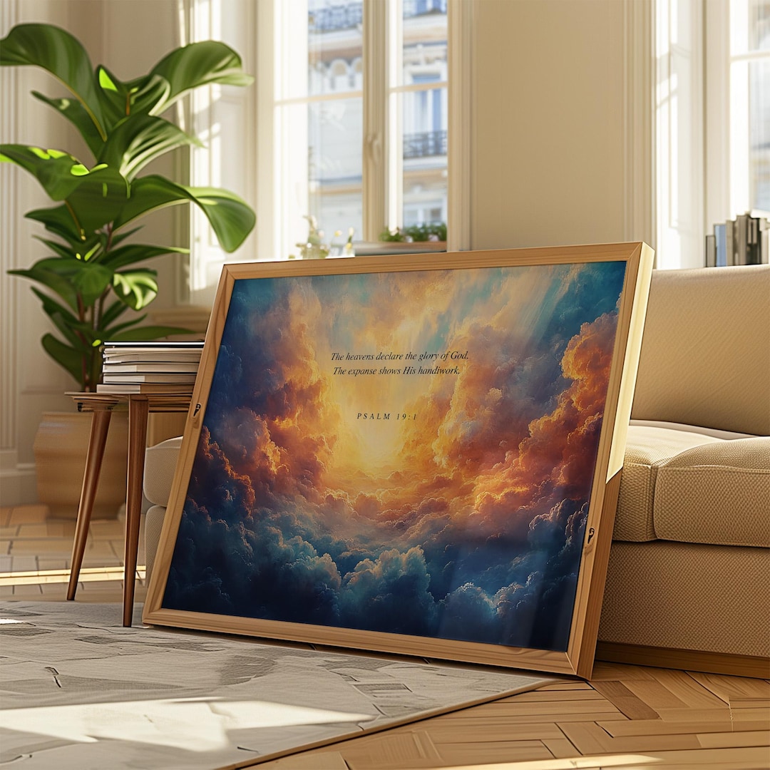 Psalm 19:1 Wall Art, the Heavens Declare the Glory of God Print ...