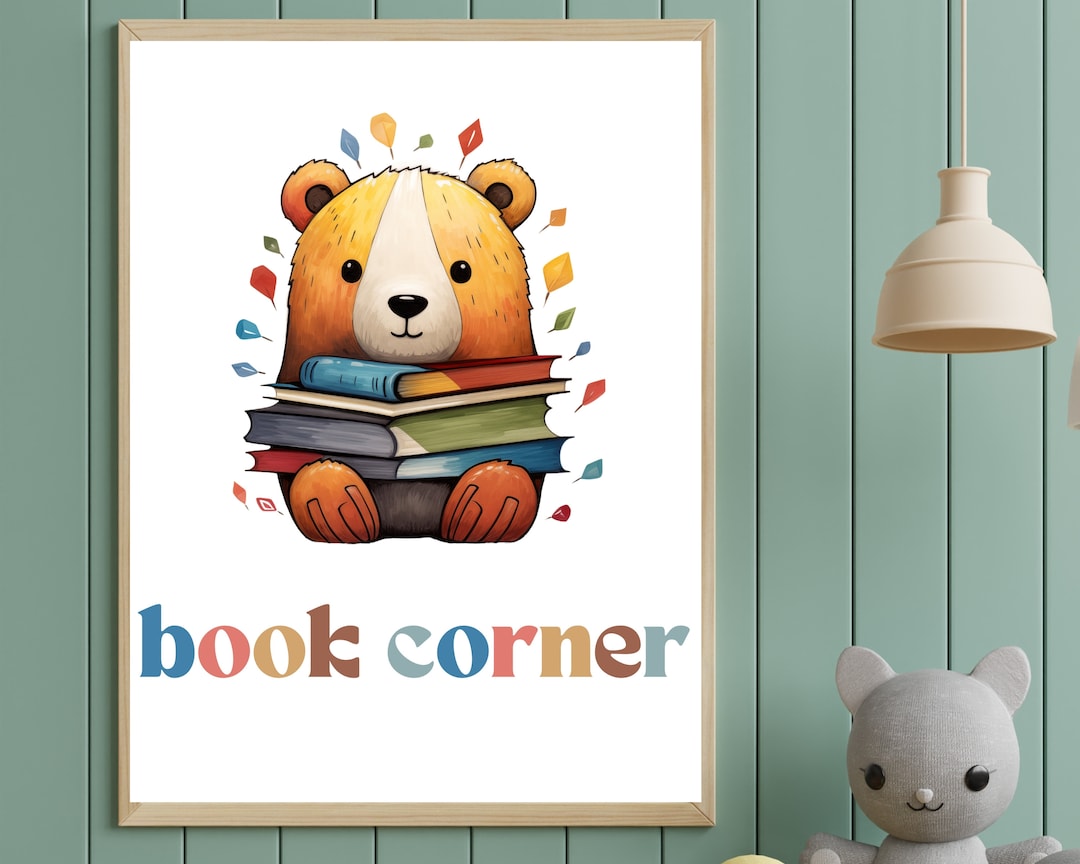 Book Corner Printable for Home School Reading Poster Cute Reading ...