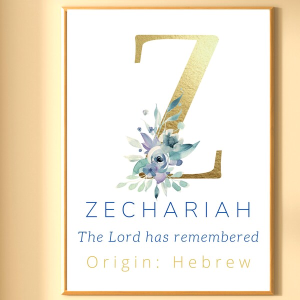 Zechariah Name Sign - Etsy