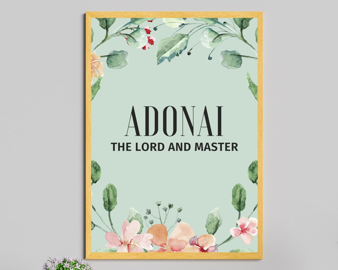 Adonai Name of God Wall Art Printable Hebrew Name of God - Etsy UK