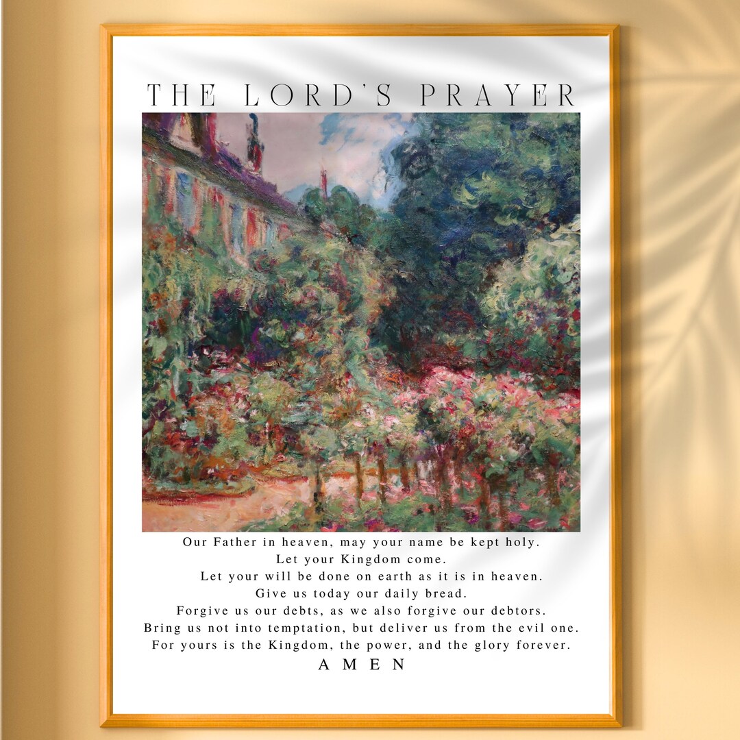 The Lord's Prayer Vintage Printable Wall Art, Vintage Bible Verse Wall ...