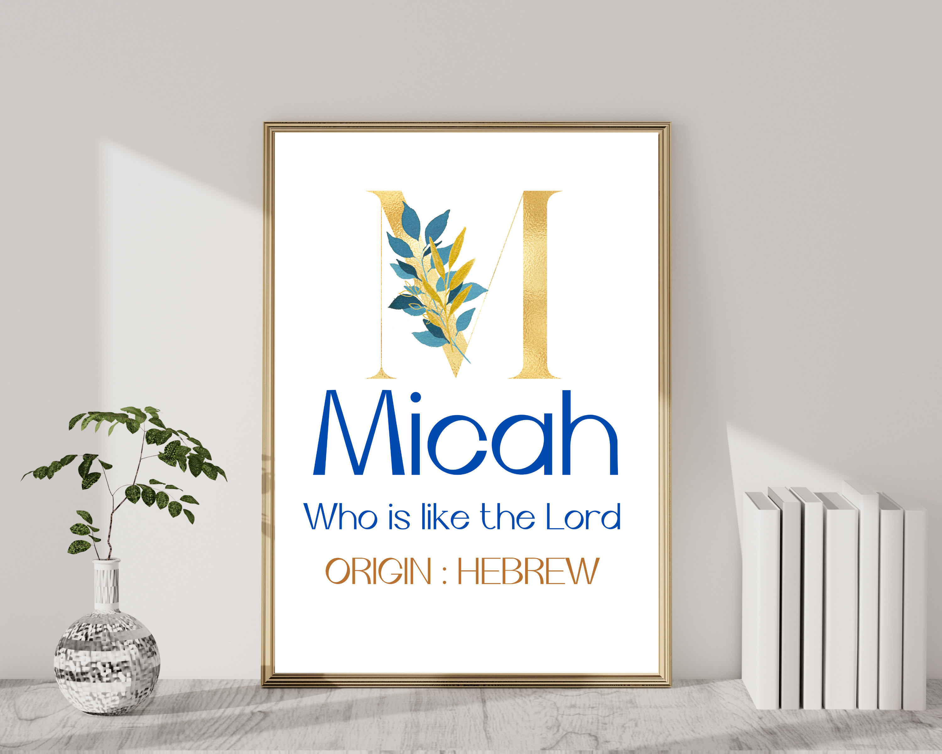 Custom Micah Name Print Baptism Gift Boy Personalized Baby - Etsy Australia