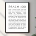 Psalm 100 Minimal Bible Verse Printable Black and White Typography ...