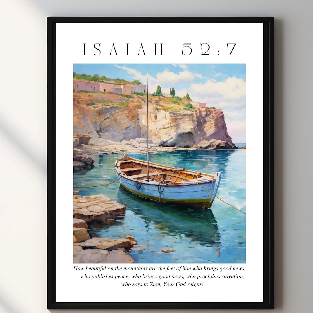 Isaiah 52:7 How Beautiful on the Mountains Are the Feet Bible Verse ...