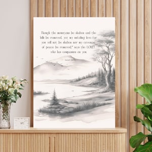 Jesaja 54:10 Christliche Wand Kunst druckbare Vintage christliche ...