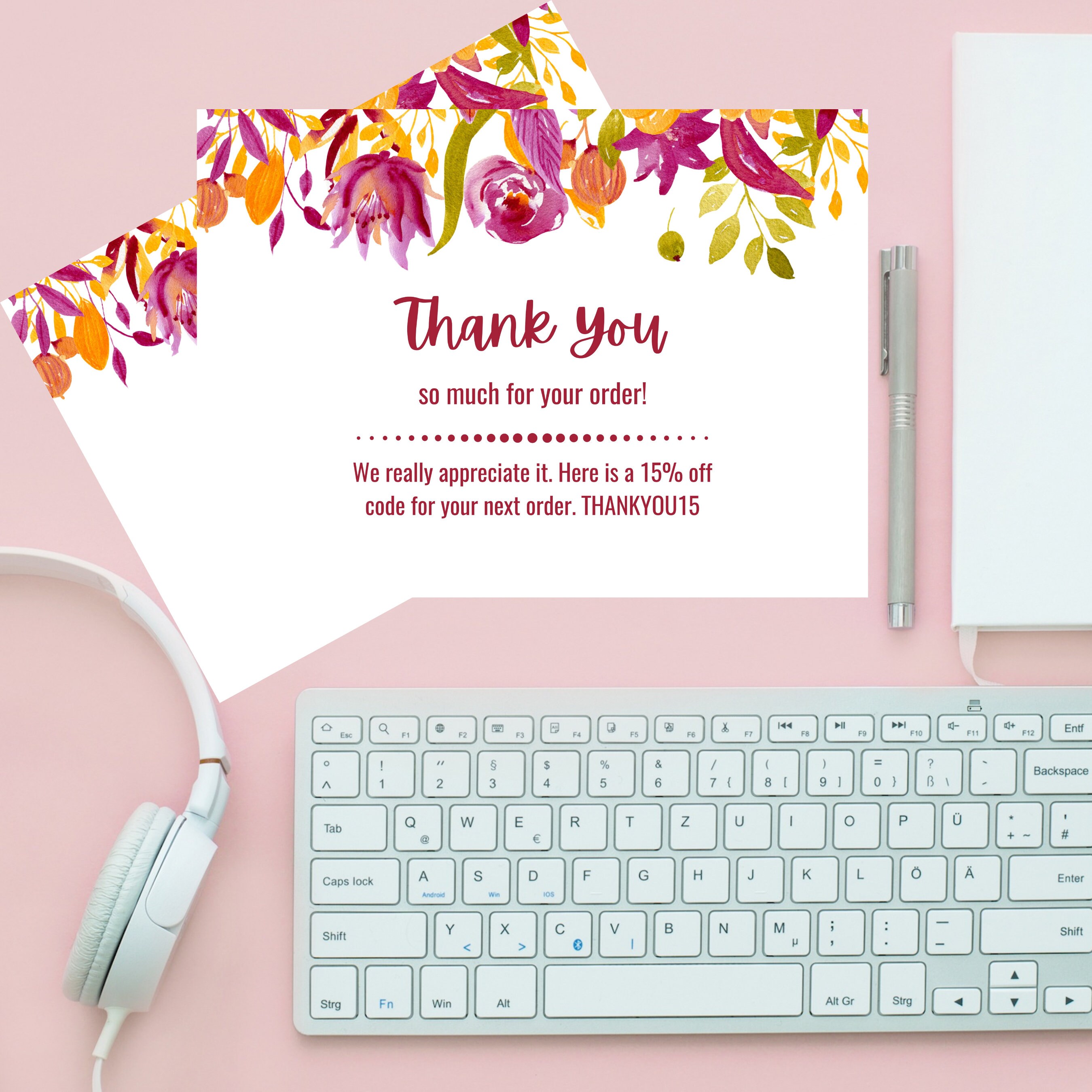 Etsy Shop Thank You Cards Online Shop Order Inserts Business | Etsy