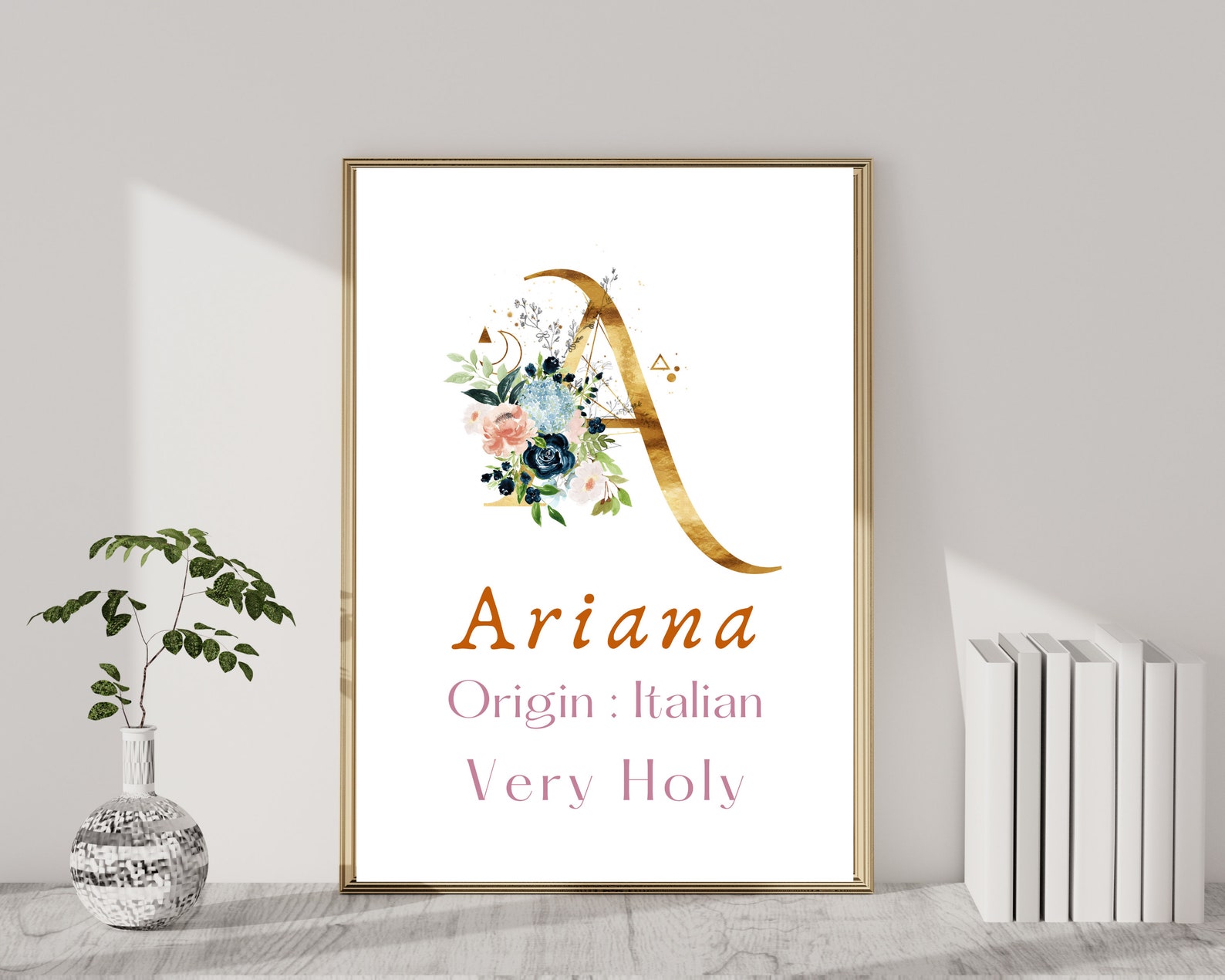 Customizable Ariana Name Meaning Wall Art Printable Baby - Etsy Australia