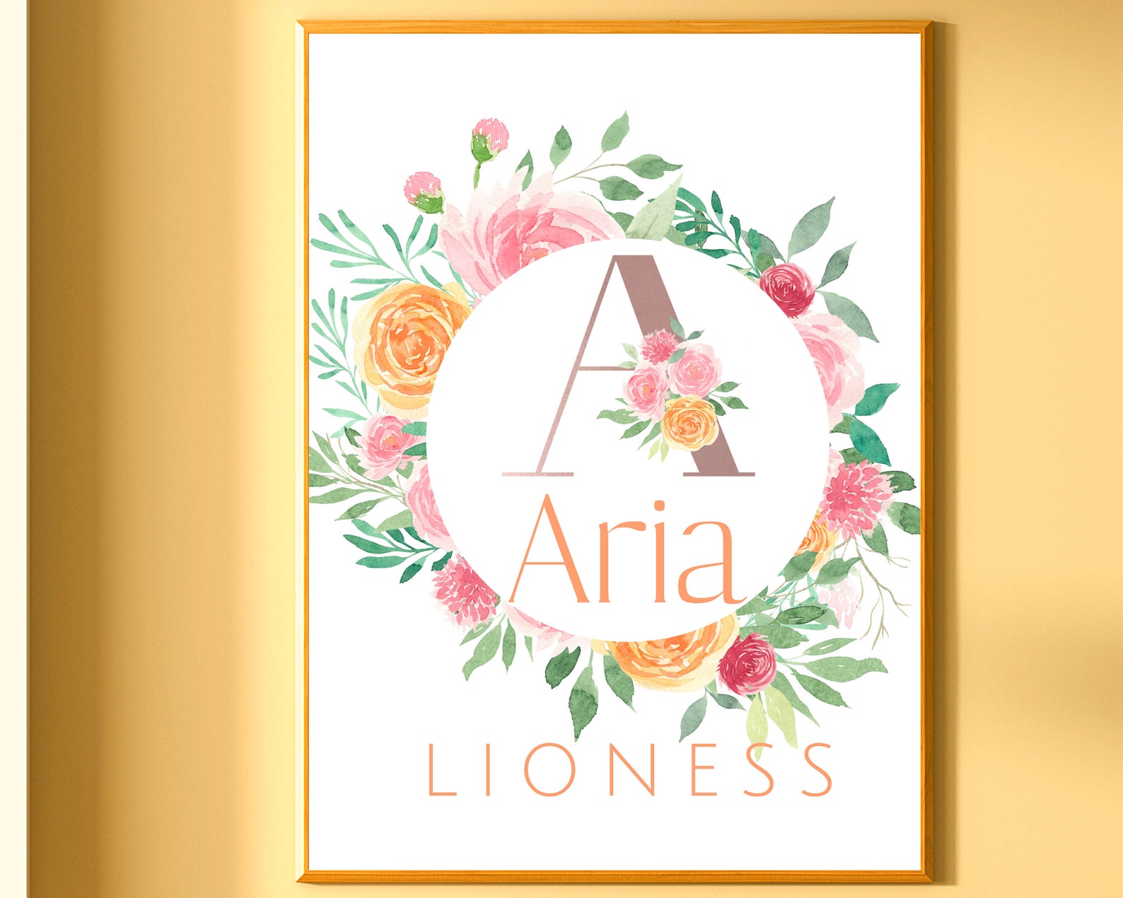 Aria Name Meaning Print Baby Name Definition Nursery Room | Etsy