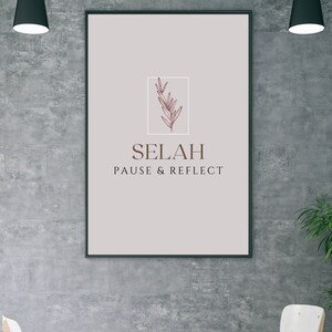 Selah Wall Art, Selah Psalms Print, Modern Christian Art, Modern ...