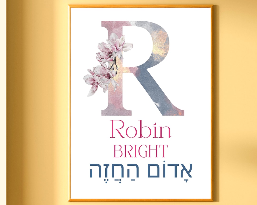 Robin Name Bedeutung Wand Kunst zum Ausdrucken 12,7 x 18,8 cm ...