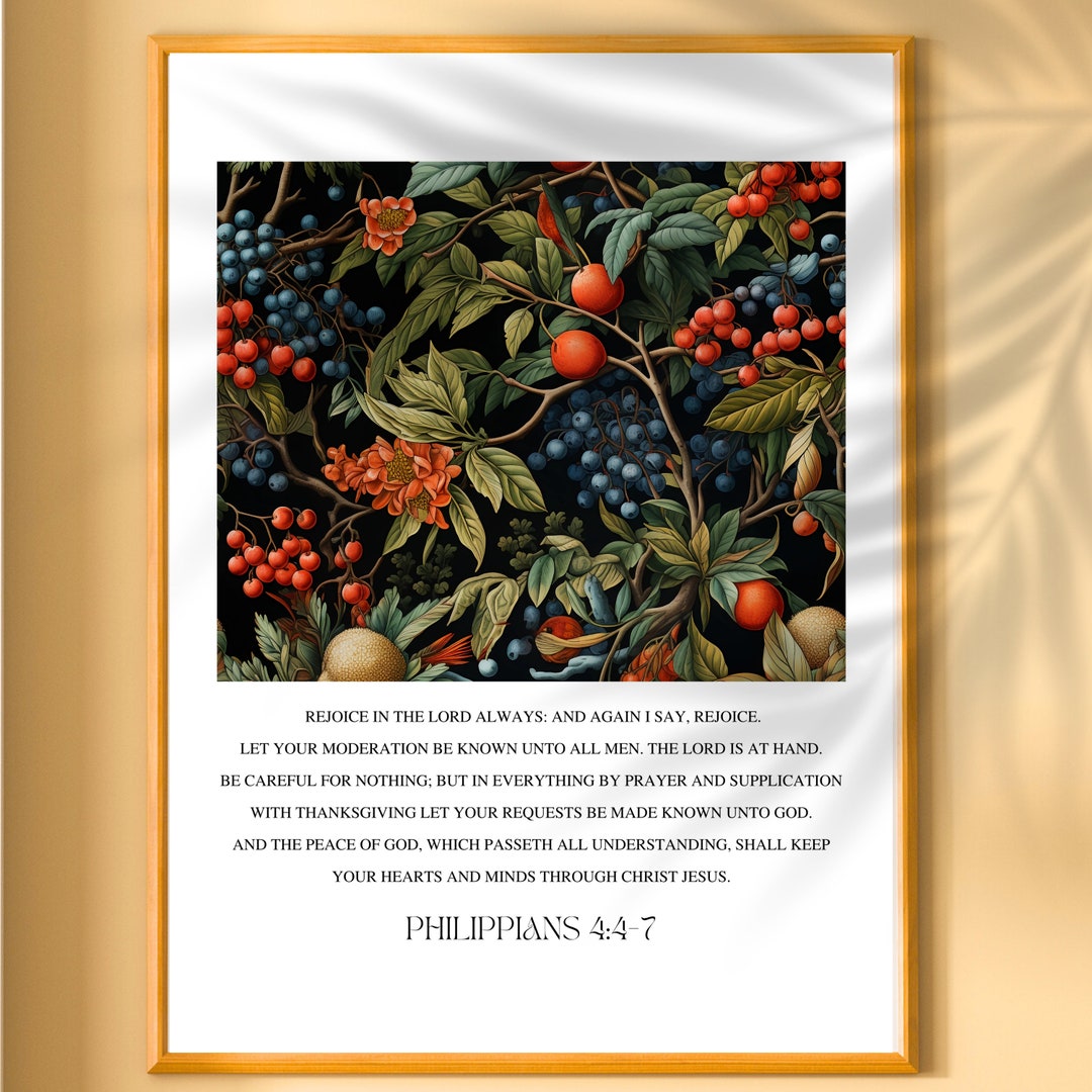 Rejoice in the LORD Always Bible Verse Wall Art, Christian Printable ...