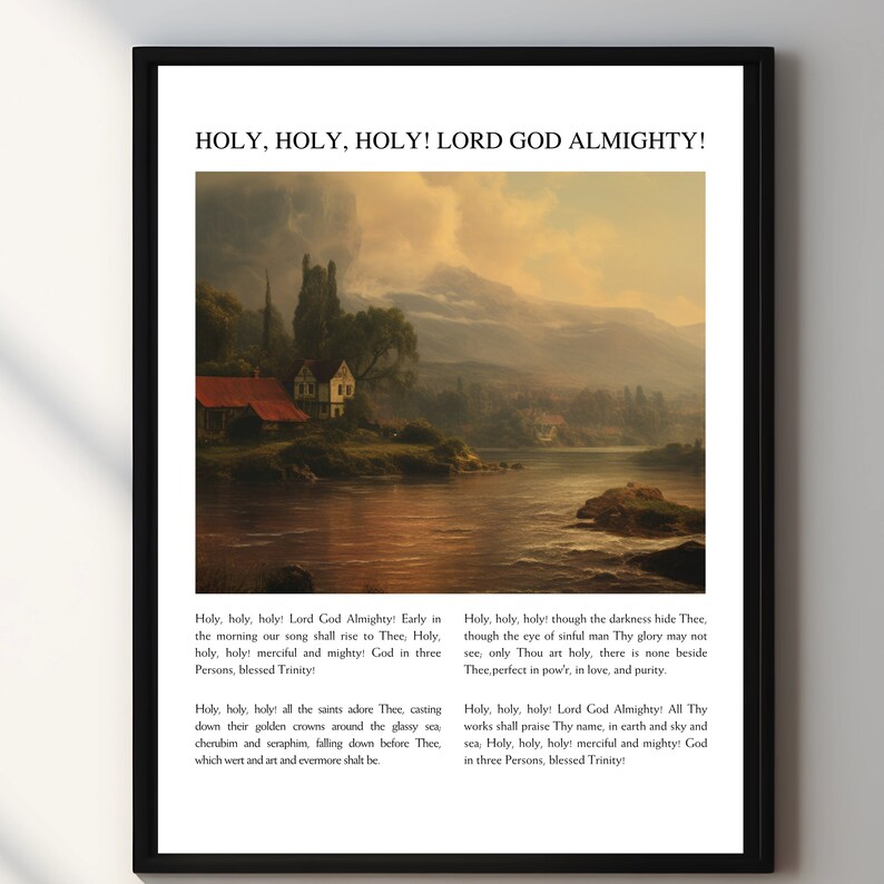 Holy Holy Holy LORD God Almighty Christian Hymn Printable for Home ...