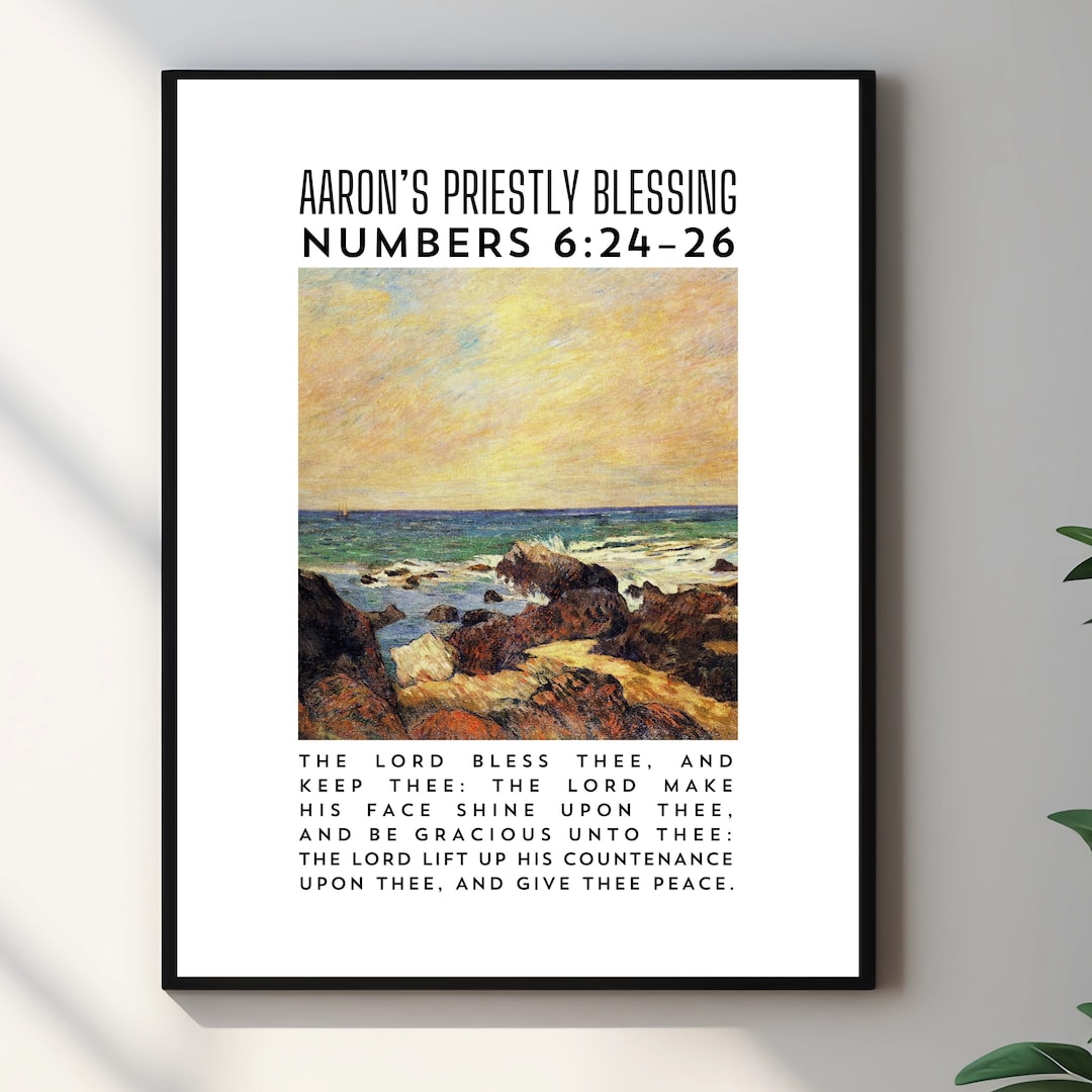 The Aaronic Blessings Bible Verse Poster Numbers 6:24 Vintage Wall ...