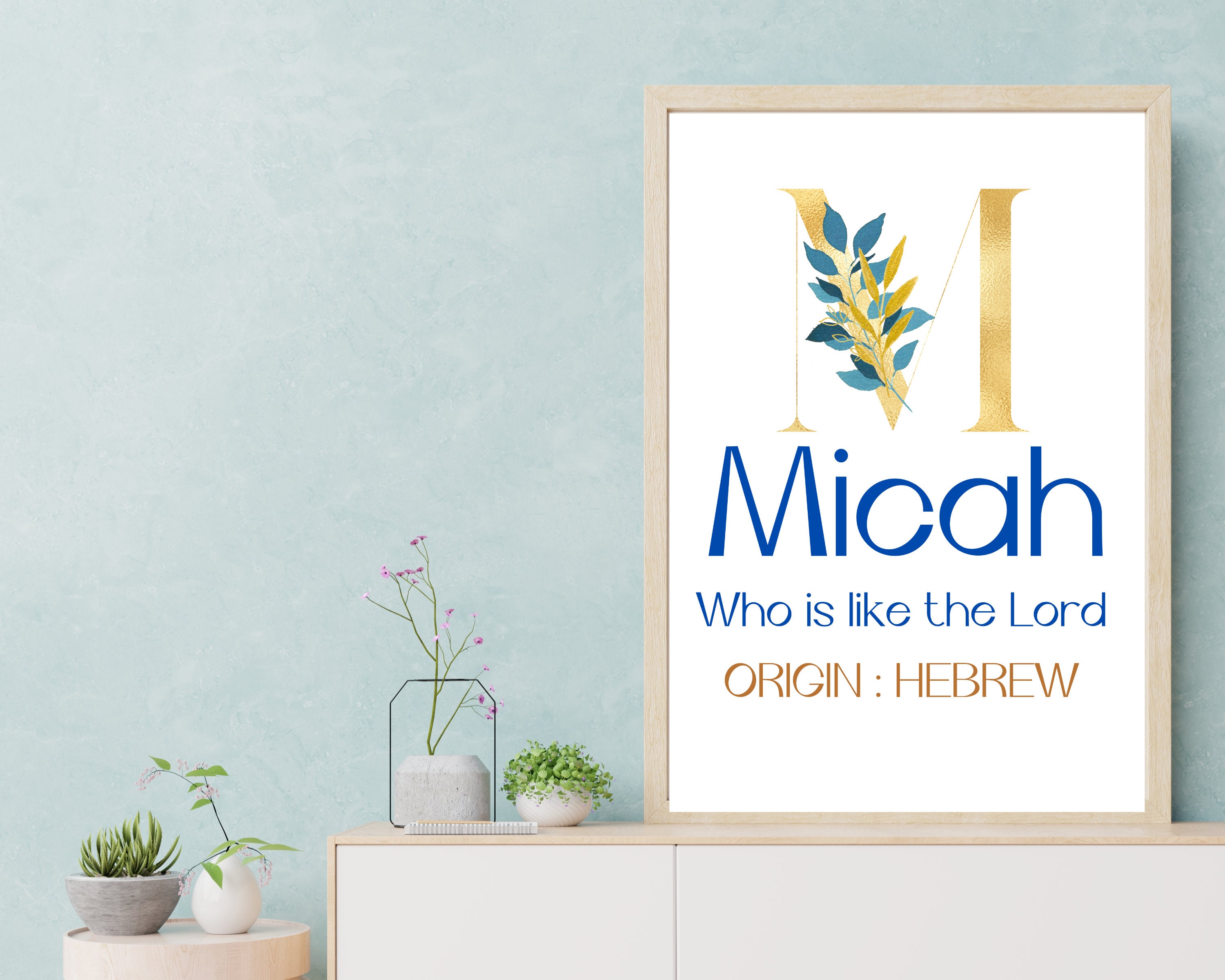 Custom Micah Name Print Baptism Gift Boy Personalized Baby - Etsy Australia