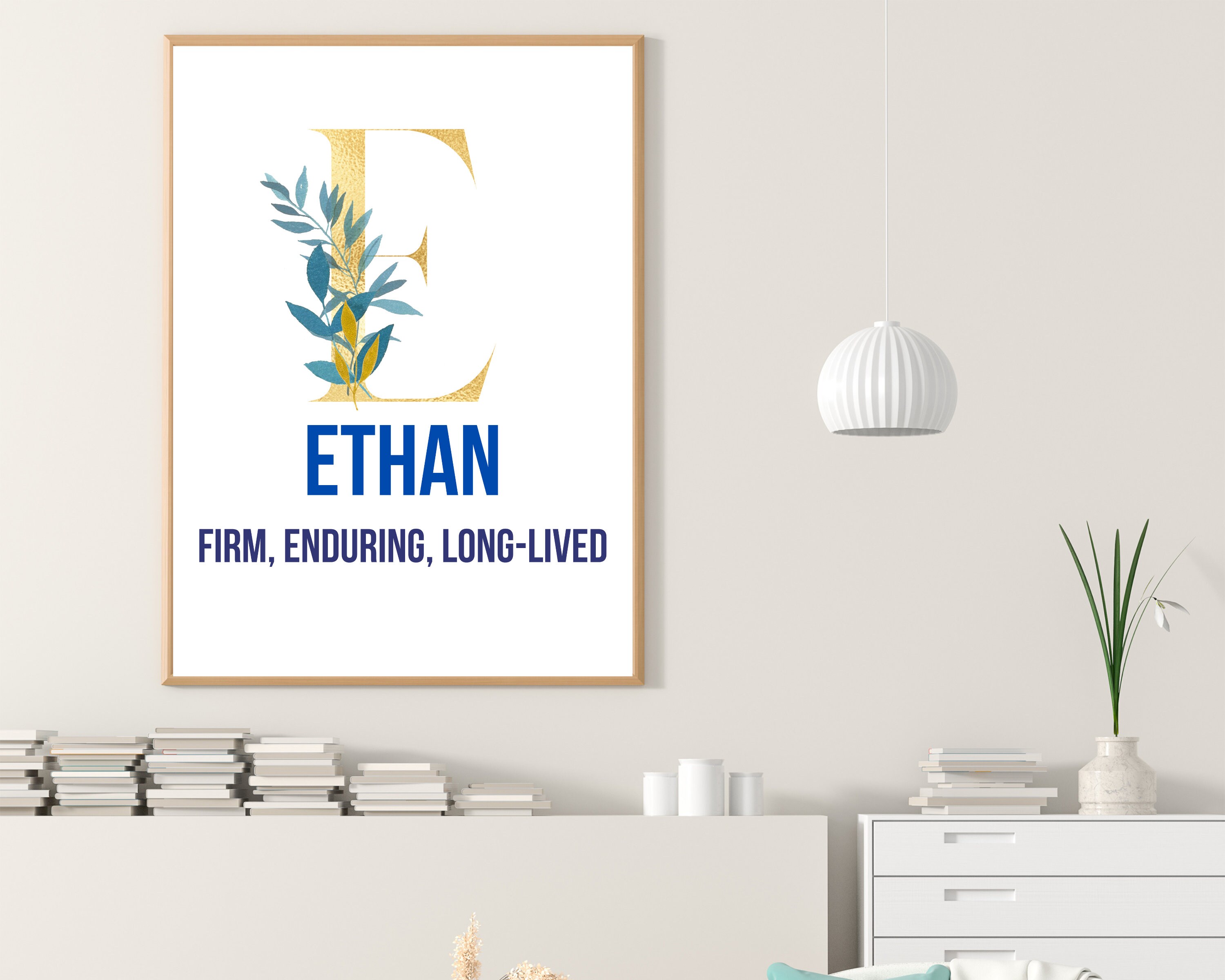 Ethan Name Meaning Wall Art Printable Baby Dedication Print | Etsy