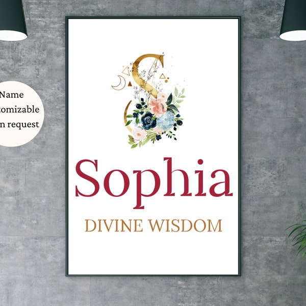 Sophia Name Print - Etsy
