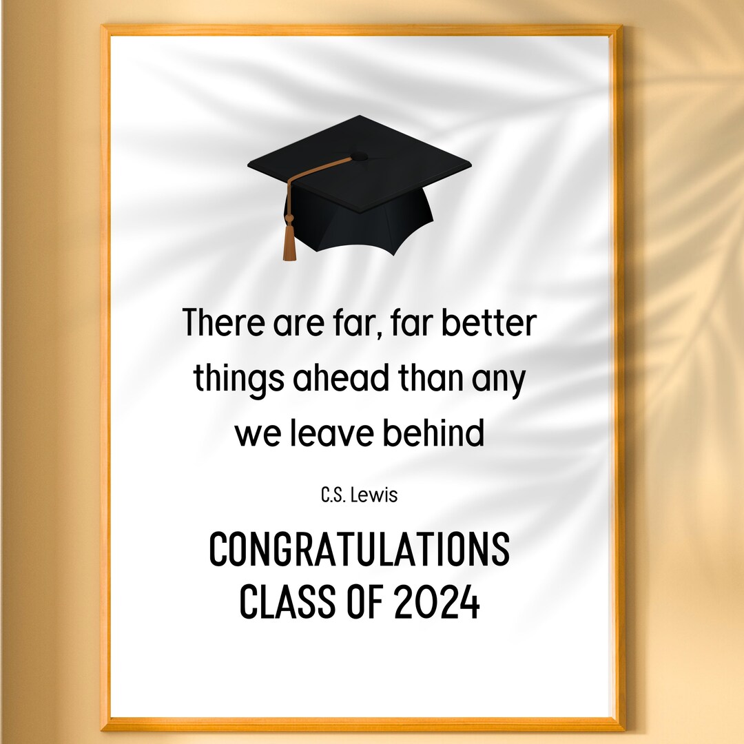 Class of 2024 Motivational Graduation Gift Instant Download Graduation ...