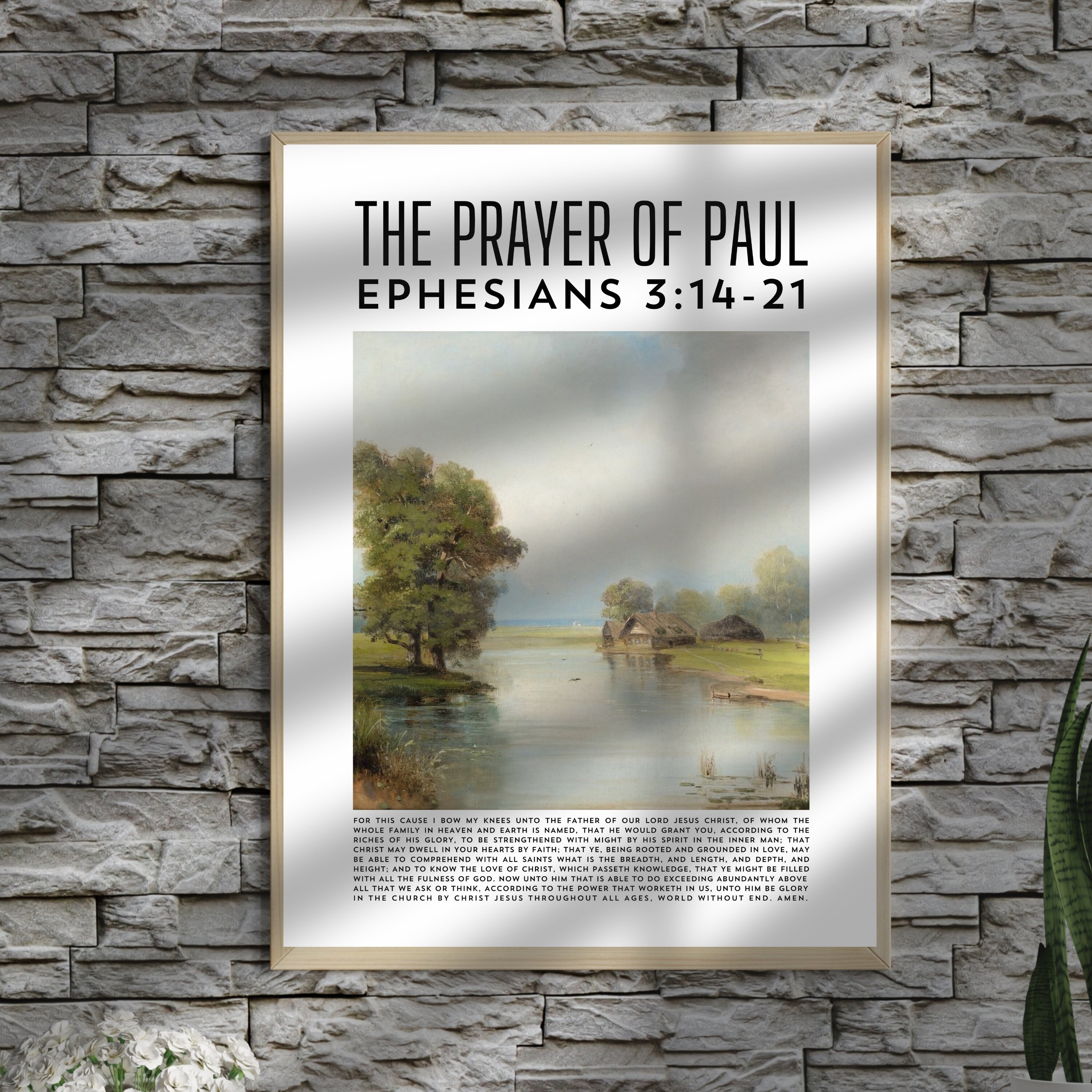 The Prayer of Paul Bible Verse Poster Vintage Wall Print Scripture Art ...