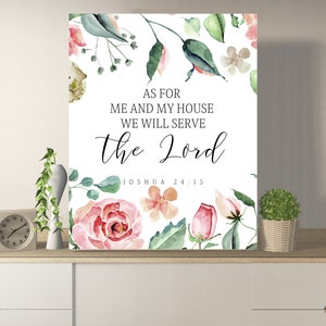 Joshua 24:15 Scripture Wall Art Bible Verse Wall Art Bible Verse ...