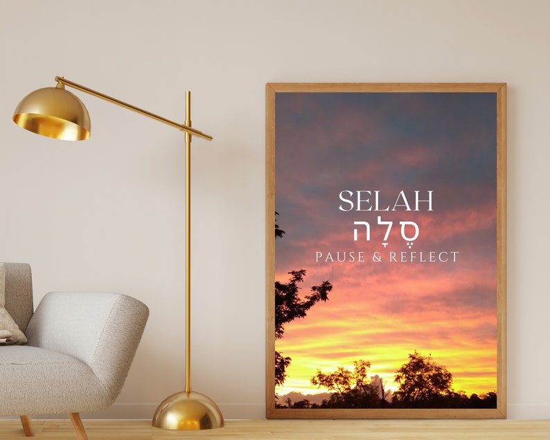 SELAH Wall Art Printable Selah Psalms Wall Art Modern Home - Etsy Australia