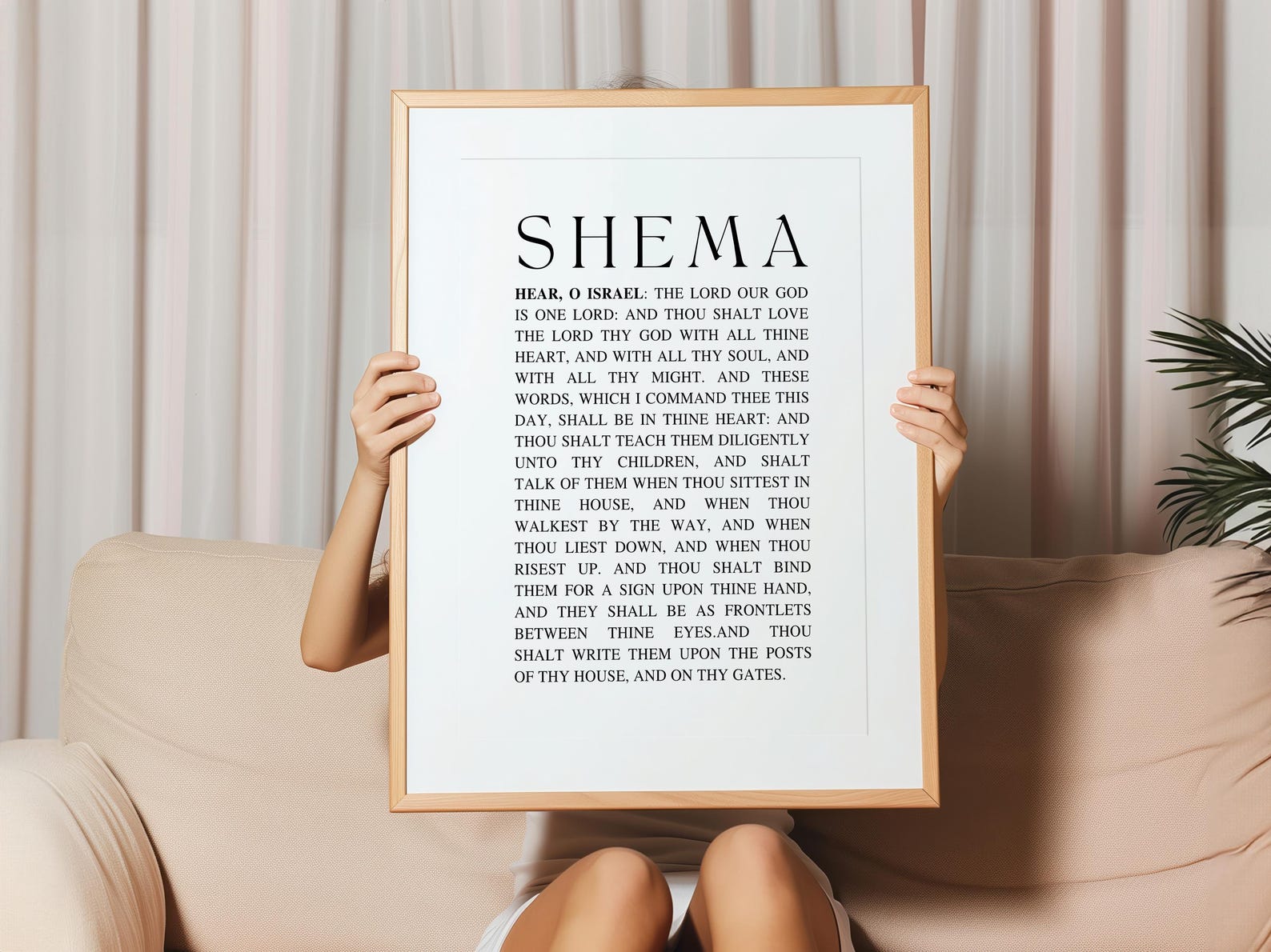Shema Scripture Wall Art: Hebrew Bible Verse Printable (digital ...
