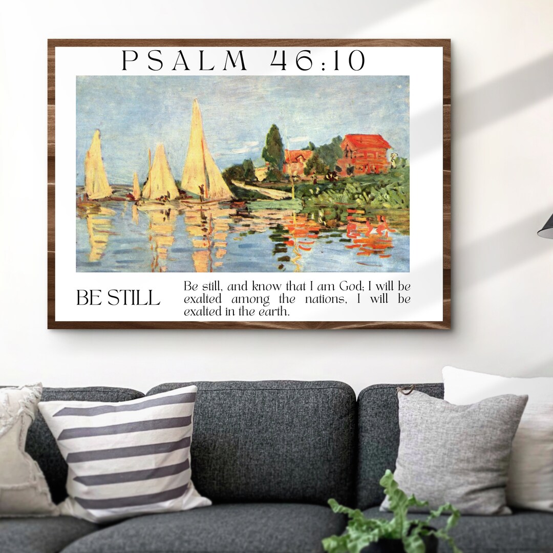 Psalm 46:10 Bible Verse Wall Art Christian Printable Wall Art Vintage ...