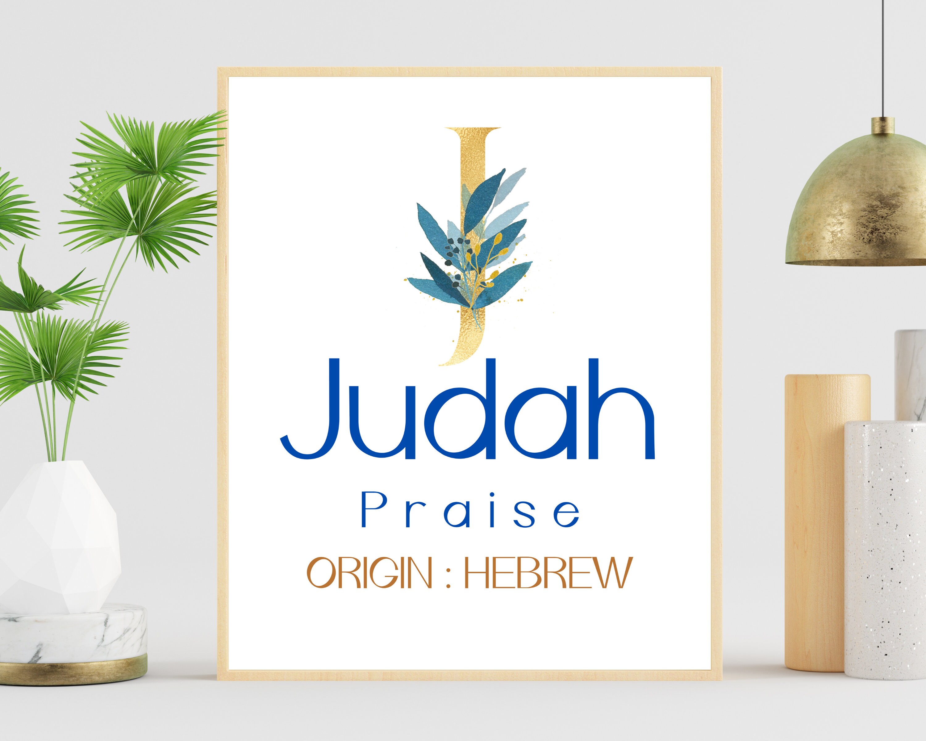 Personalized Judah Name Meaning Wall Art Baptism Gift Boy - Etsy Australia