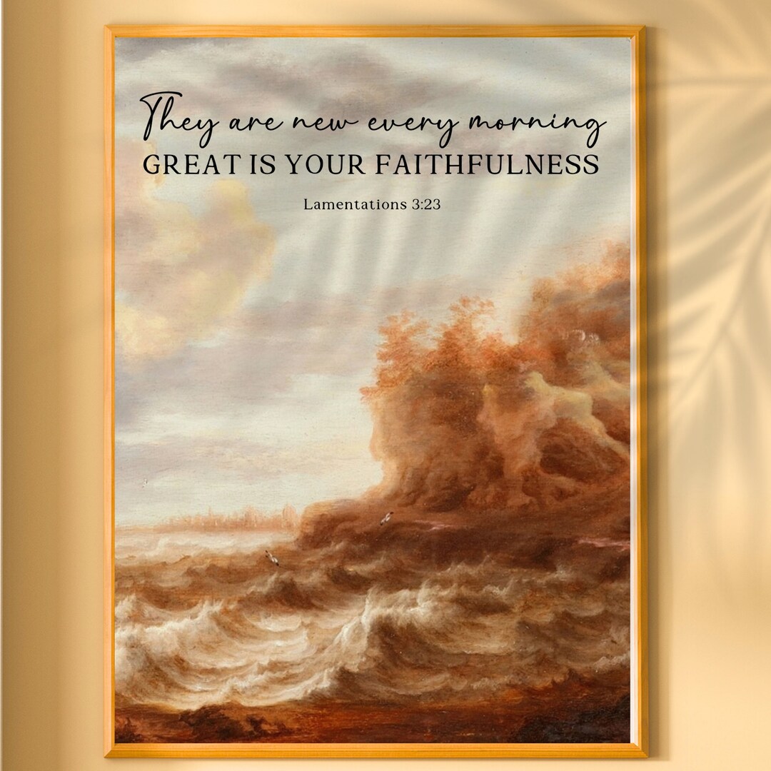 Great is Thy Faithfulness Wall Decor Scripture Art Gift Ideas Bible ...