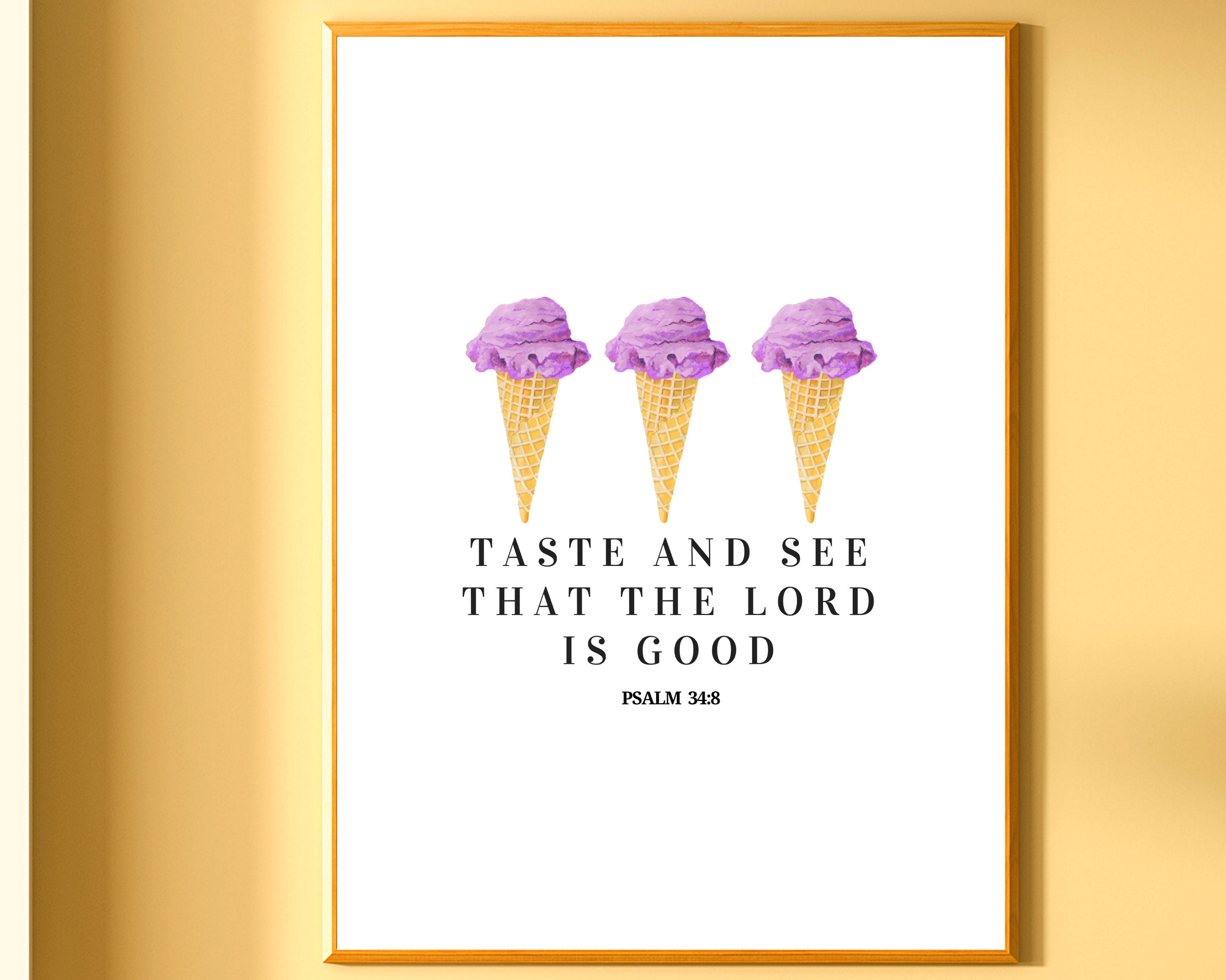 Taste and See That the LORD is Good Bible Verse Psalm 34:8 - Etsy Australia