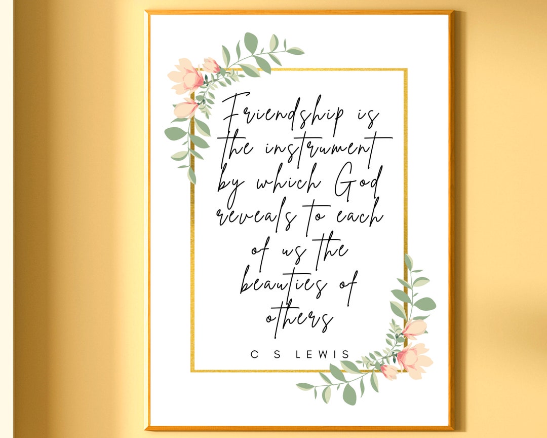 Friendship Wall Art Printable Gift for Friend Friendship Quote ...