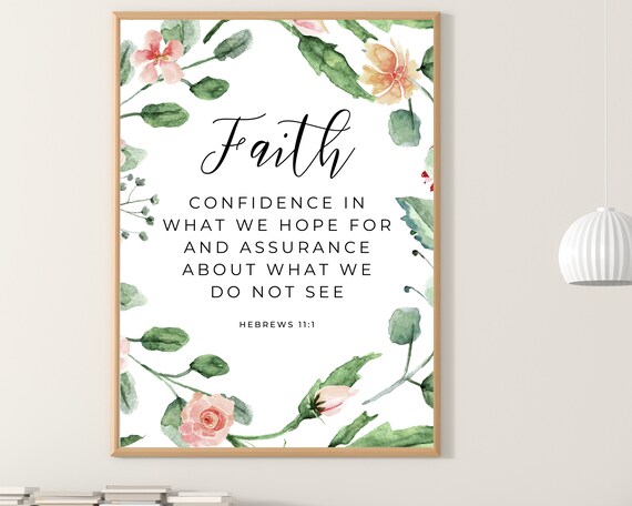 Baptism Print Bible Printables Faith is being sure of what we hope ...