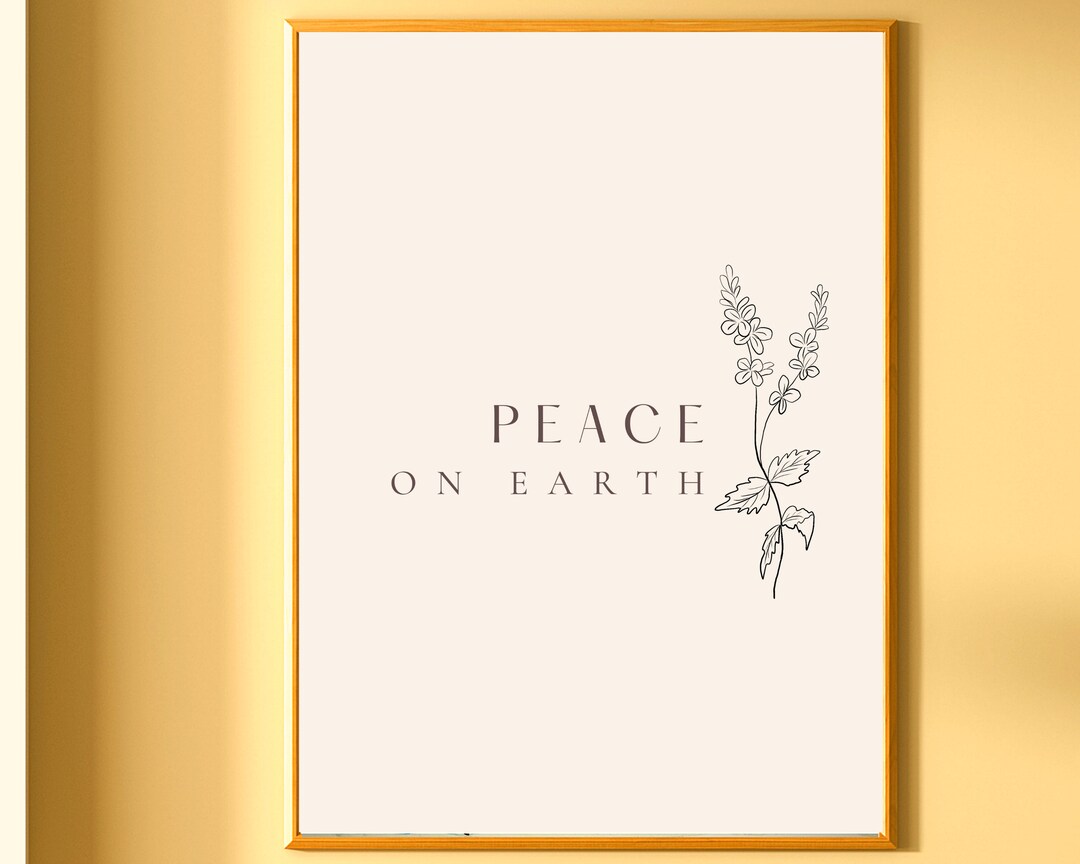 PEACE on Earth Wall Art Printable Bible Verse Printable Wall Art ...