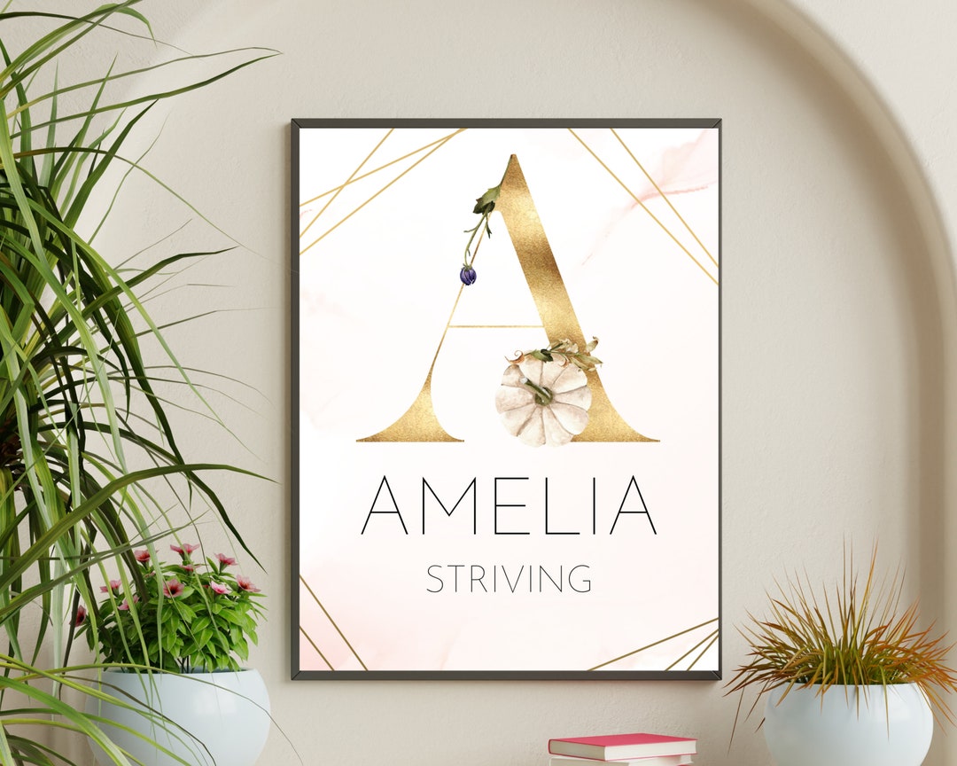 Benutzerdefinierte Initial Print Amelia Name Printable Personalisierter ...