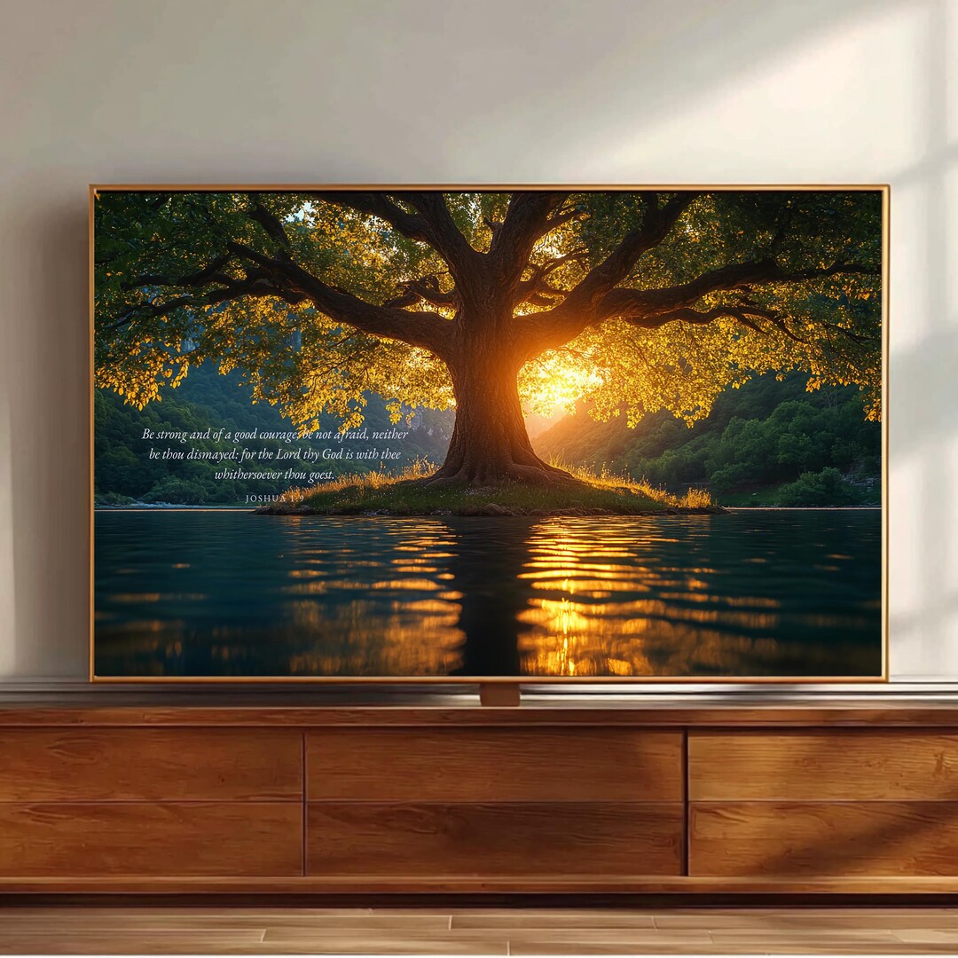 Joshua 1:9 Bible Verse Samsung Frame TV Art (digital Download) - Etsy