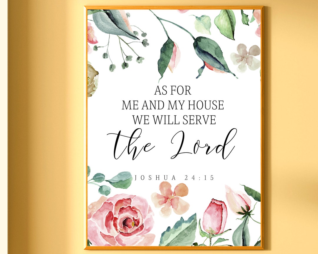 Joshua 24:15 Scripture Wall Art Bible Verse Wall Art Bible Verse ...