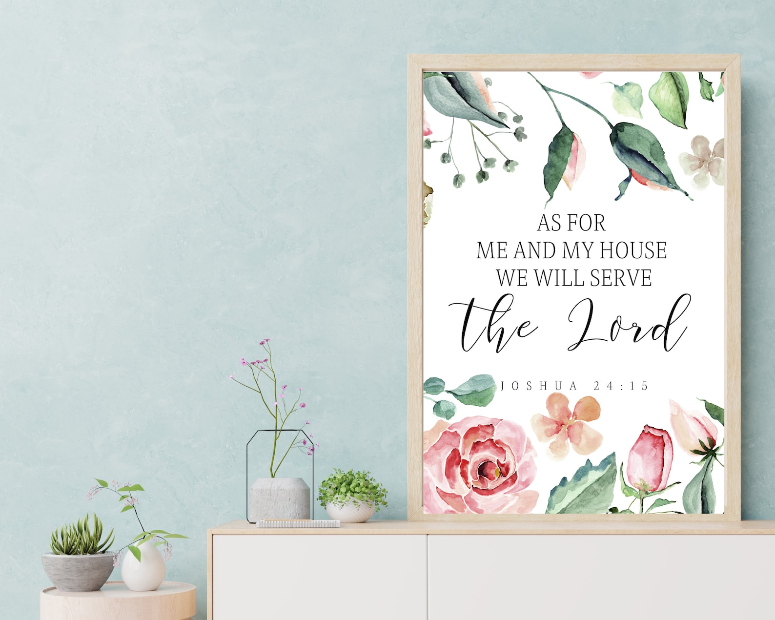 Joshua 24:15 Scripture Wall Art Bible Verse Wall Art Bible Verse ...