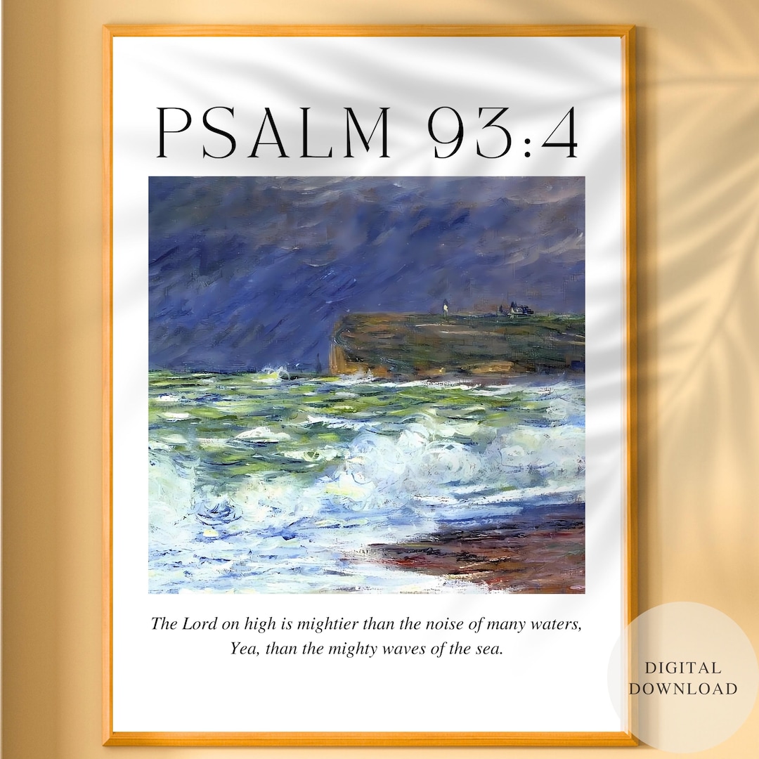 Psalm 93:4 Christian Wall Art Bible Verse Wall Decor Faith Based ...