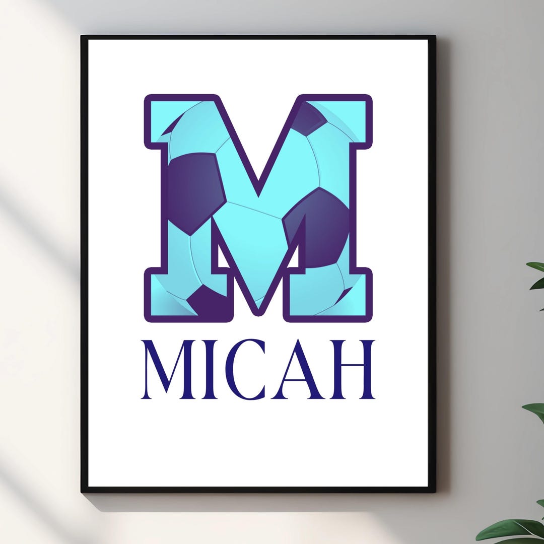 CUSTOMIZABLE Micah Name Wall Art Printable Personalized Baptism Gift ...