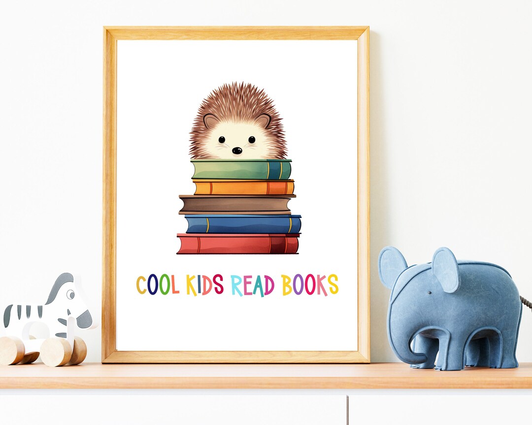 Classroom Printable, Cool Kids Read Books Poser, Home-school Sign, Book ...